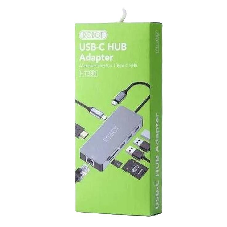 Digitalzone - Jual Robot HT380 Multiport 8 in 1 USB-C Hub Adapter With ...